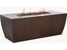 Castelle Largo Aluminum Rectangular Coffee Patio Fire Pit Table ...