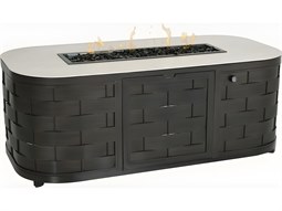 Castelle Largo Aluminum Rectangular Coffee Patio Fire Pit Table ...