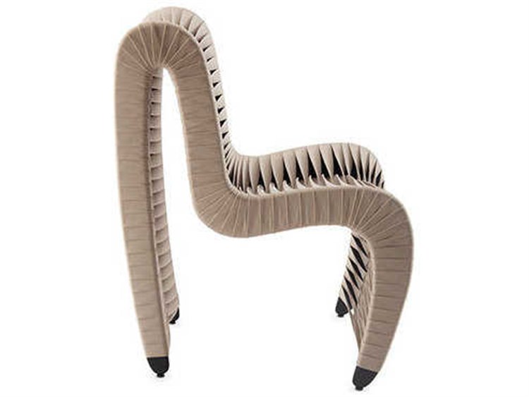 Phillips Collection Seat Belt Beige Upholstered Side Dining Chair ...