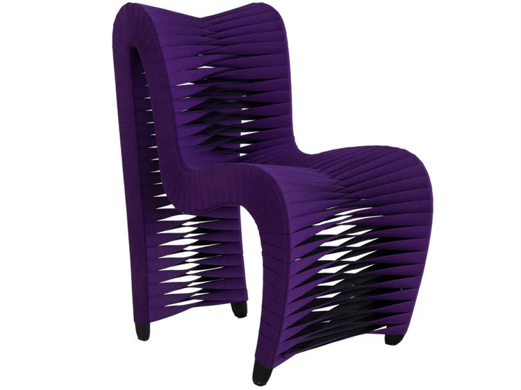 Phillips Collection Seat Belt Purple Upholstered Side Dining Chair ...