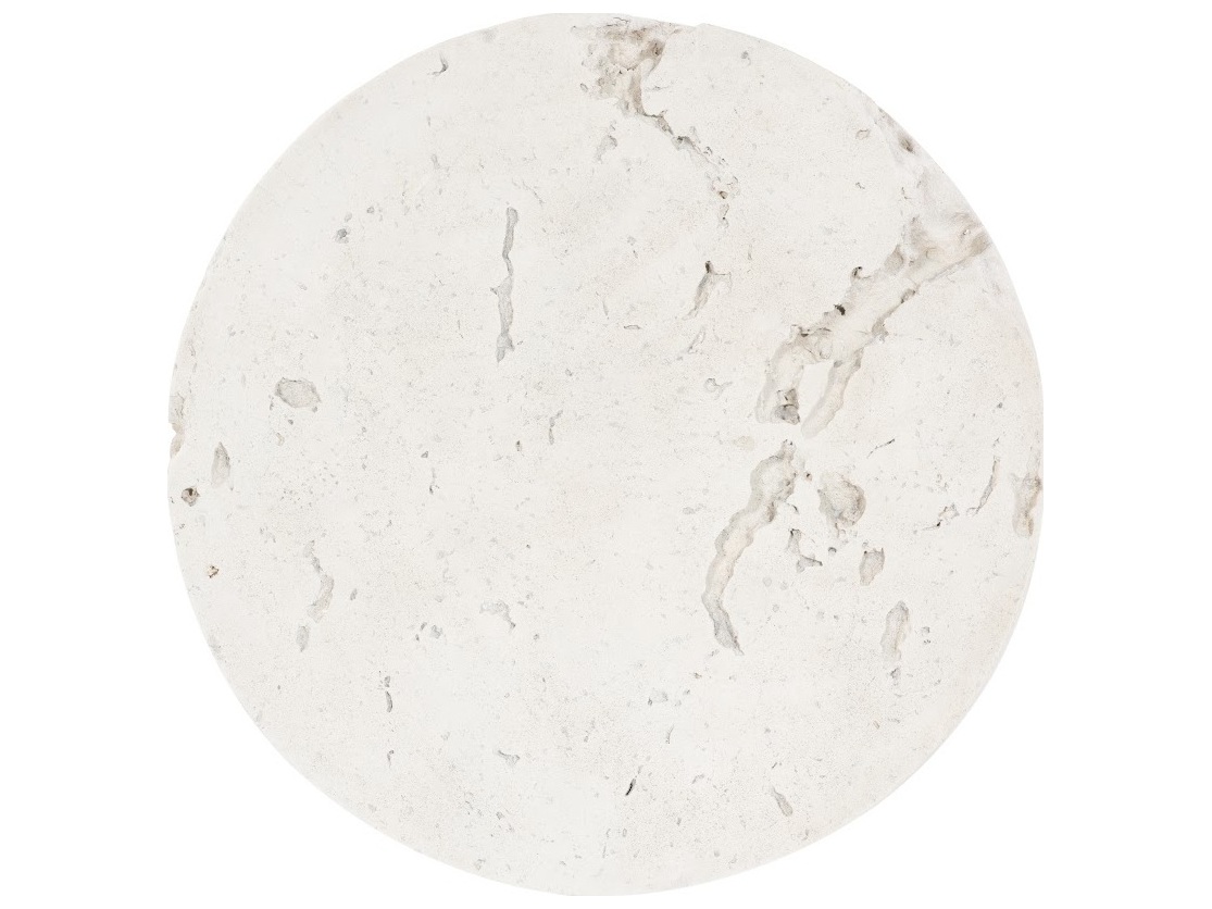 Phillips Collection Round Stone Off White Coffee Table | PHCPH114993