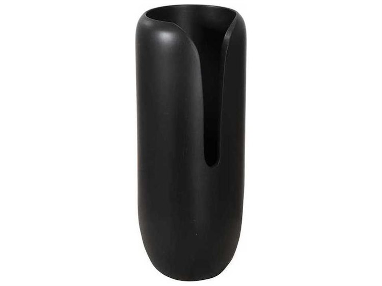 Phillips Collection Black 15" High Interval Wood Vase | PHCTH107163