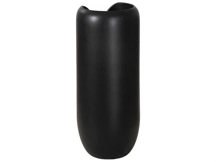Phillips Collection Black 15" High Interval Wood Vase | PHCTH107163