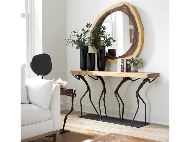 Phillips Collection Black 15" High Interval Wood Vase | PHCTH107163