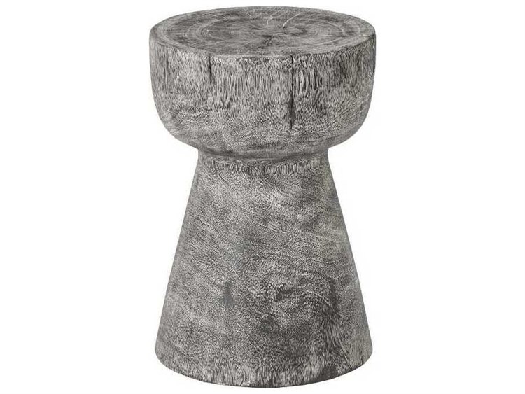 Phillips Collection 12" Gray Stone Accent Stool | PHCTH96666