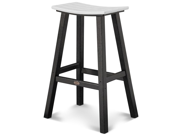 POLYWOOD® Contempo Recycled Plastic Saddle Outdoor Patio Bar Stool | PW2012