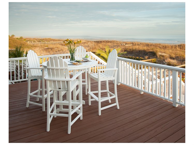 POLYWOOD® Classic Adirondack Recycled Plastic Patio Bar Stool | PWADD202