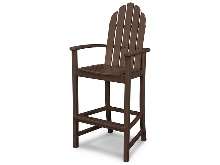 POLYWOOD® Classic Adirondack Recycled Plastic Patio Bar Stool | PWADD202