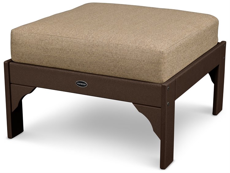 POLYWOOD® Vineyard Recycled Plastic Deep Seating Patio Ottoman | PWGNO23