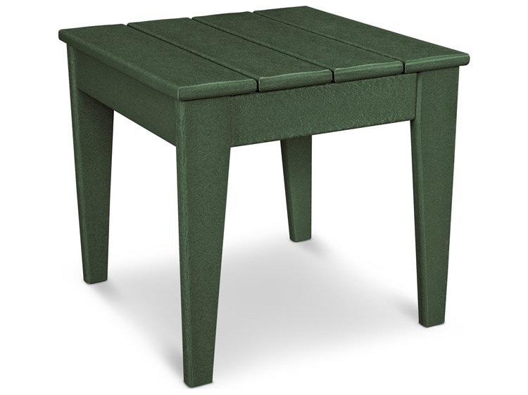 POLYWOOD® Modern Recycled Plastic Square Outdoor End Table | PWMNT18