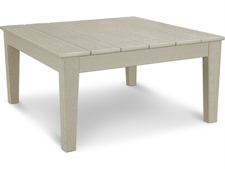 POLYWOOD® Modern Recycled Plastic Square Patio Conversation Table | PWMNT36