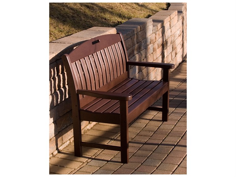 POLYWOOD® Nautical Recycled Plastic 48 Outdoor Patio Bench | PWNB48