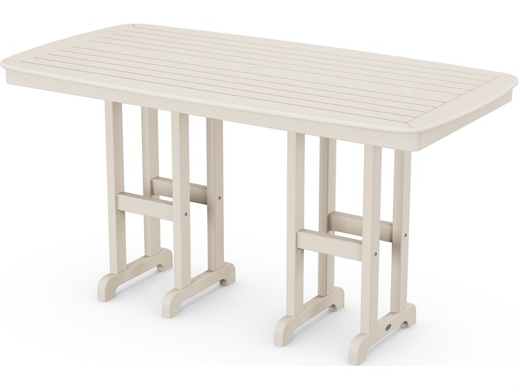 POLYWOOD® Nautical Recycled Plastic Rectangular Outdoor Patio Counter ...