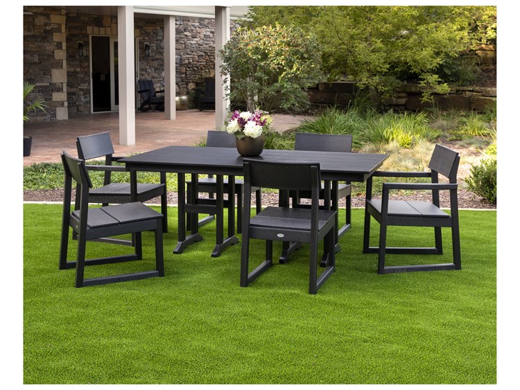 POLYWOOD® Nautical Recycled Plastic Outdoor Dining Table | PWNCT3772