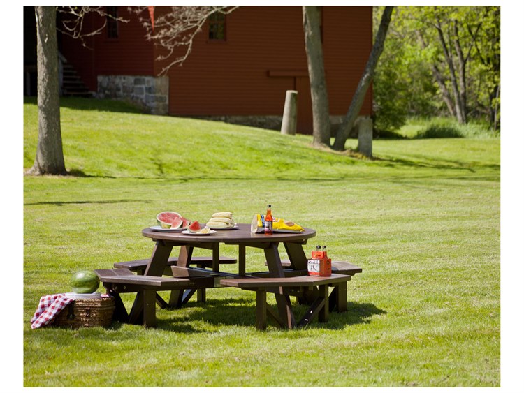 POLYWOOD® Park Recycled Plastic Octagon Outdoor Picnic Table | PWPH53