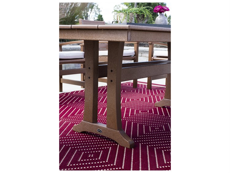 POLYWOOD® Farmhouse Recycled Plastic Rectangular Outdoor Patio Dining ...