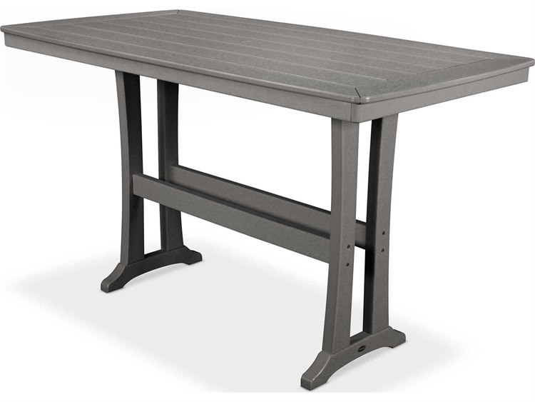 POLYWOOD® Nautical Farmhouse Recycled Plastic Rectangular Trestle ...