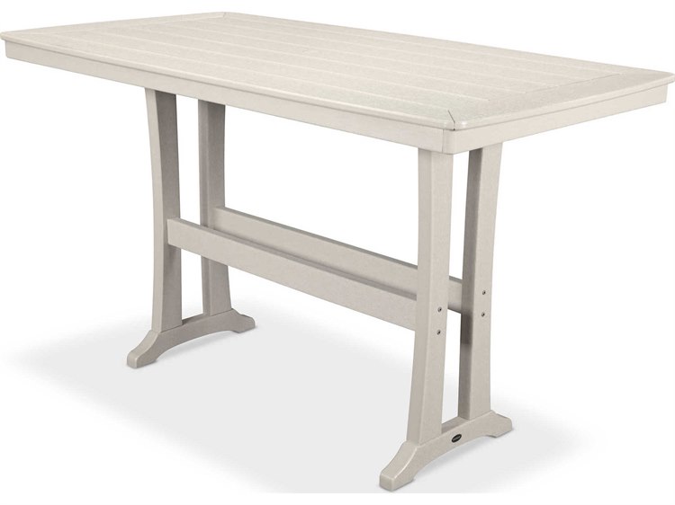 POLYWOOD® Nautical Farmhouse Recycled Plastic Rectangular Trestle ...