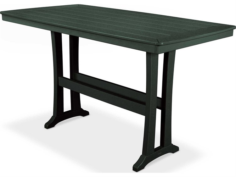 POLYWOOD® Nautical Farmhouse Recycled Plastic Rectangular Trestle ...