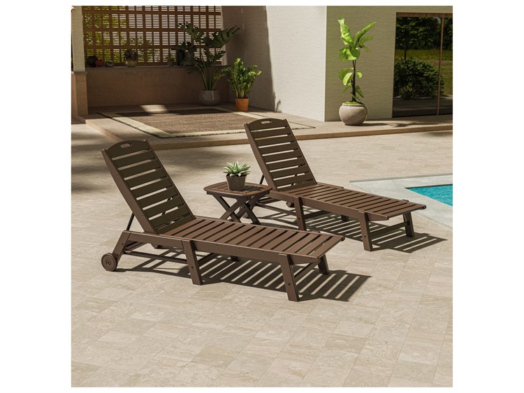 POLYWOOD® Nautical Recycled Plastic 3-Piece Chaise Set | PWPWS1571