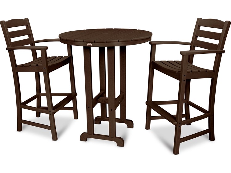 POLYWOOD® La Casa Cafe Recycled Plastic 3 Piece Bar Set | PWPWS219