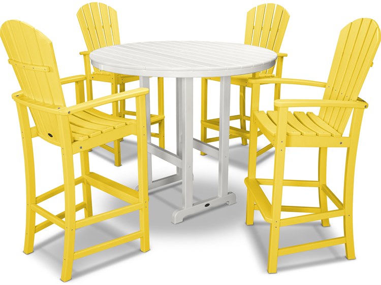 POLYWOOD® Palm Coast Recycled Plastic 5 Piece Bar Set | PWPWS2611
