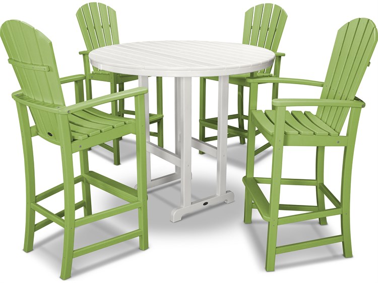 POLYWOOD® Palm Coast Recycled Plastic 5 Piece Bar Set | PWPWS2611