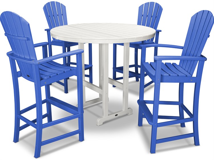 POLYWOOD® Palm Coast Recycled Plastic 5 Piece Bar Set | PWPWS2611
