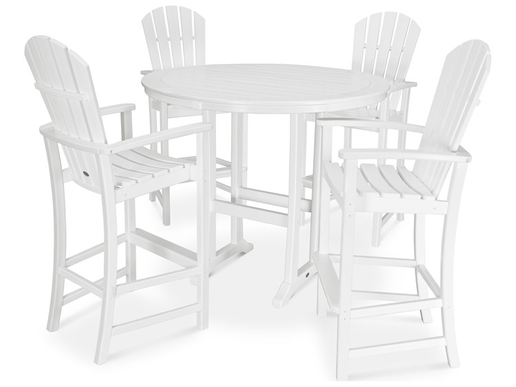 POLYWOOD® Palm Coast Recycled Plastic 5 Piece Bar Set | PWPWS3081