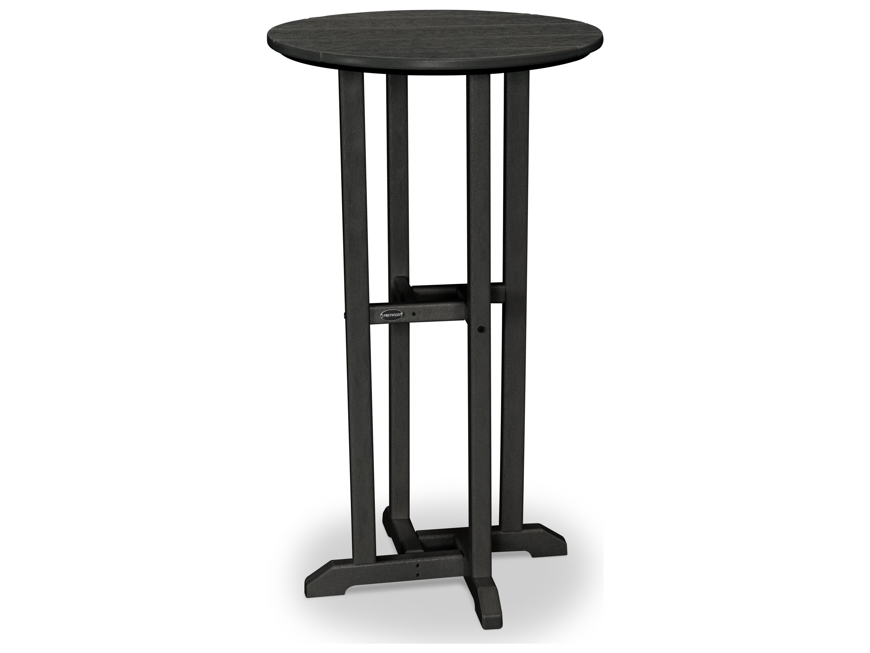 POLYWOOD Traditional Recycled Plastic 24 Round Bar Height Table RBT124