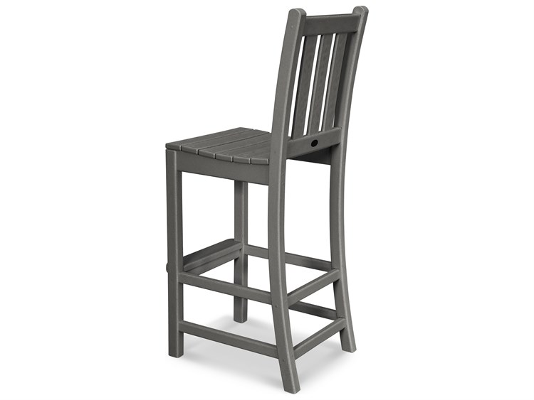 POLYWOOD® Traditional Garden Recycled Plastic Patio Bar Stool | PWTGD102