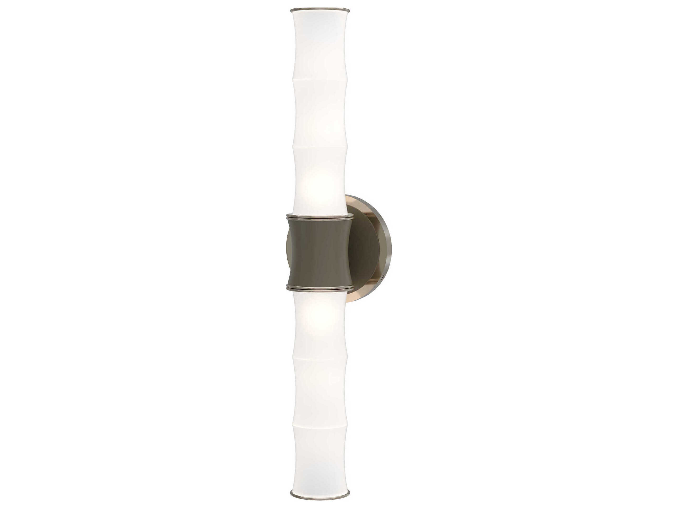 Robert Abbey Kane 2-Light Matte Smokey Taupe Brown Wall Sconce | RBAMST8WS
