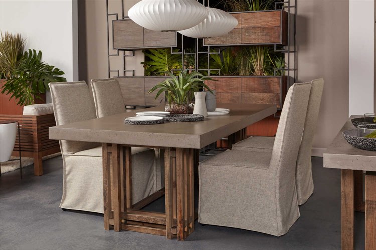 Sonder Living Conrad Rectangular Concrete & Reclaimed Pine Dining Table | RD0701318