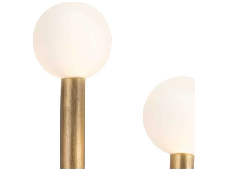 Regina Andrew Happy 2-Light Natural Brass Glass LED Wall Sconce ...
