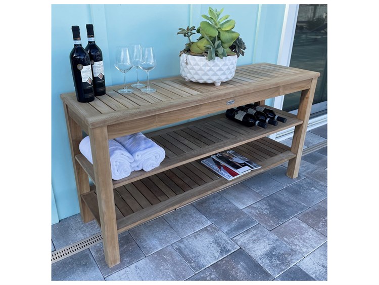 Royal Teak Collection Classic Teak Rectangular Console Table | RLCTBS