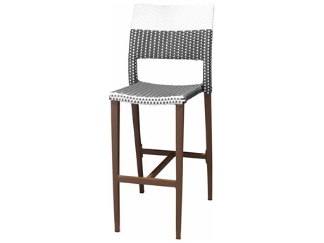 MamaGreen Manda Aluminum Wicker Bar Side Stool | MMGMG2747