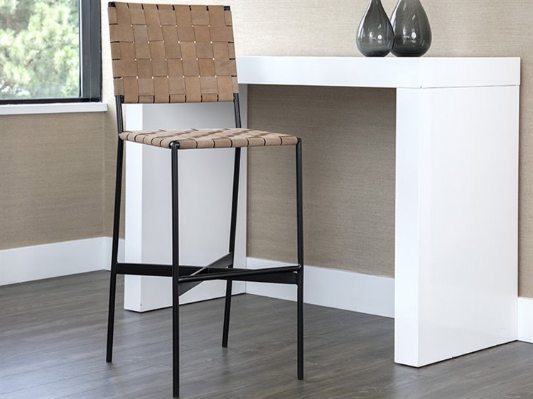 Sunpan Ikon 57" High Gloss White Rectangular Wood Bar Table | SPN50257