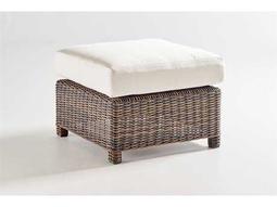 South Sea Rattan New Java Wicker Sandstone Outdoor Ottoman | SR73406