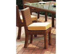South Sea Rattan Java Wicker Honey Square Glass Top Outdoor Dining ...