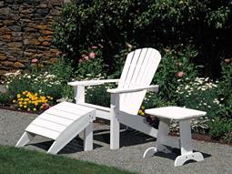 Seaside Casual Shellback Adirondack Recycled Plastic Outdoor Patio Lounge Set | SSC018SET1