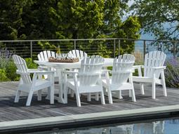 Seaside Casual Classic Adirondack Recycled Plastic Outdoor Dining Set | SSCCLASSICADIRONDACK1