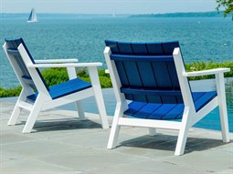 Seaside Casual Shellback Adirondack Recycled Plastic Outdoor Patio Lounge Set | SSC018SET1