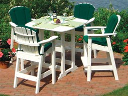 Seaside Casual Shellback Adirondack Recycled Plastic Outdoor Patio Lounge Set | SSC018SET1