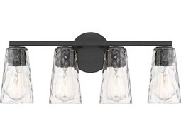 Savoy House Drake 4-Light Polished Nickel Glass Vanity Light | SV891304109