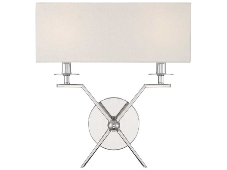 Savoy House Arondale 2-Light Polished Nickel Wall Sconce | SV933052109