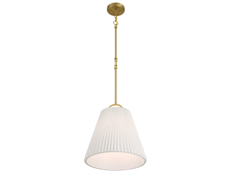 Savoy House Meridian 1-Light Natural Brass Empire Drum Pendant | SVM7045NB