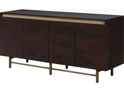 Currey & Company Evie 60" Mahogany Wood Ivory Dark Walnut Brass ...