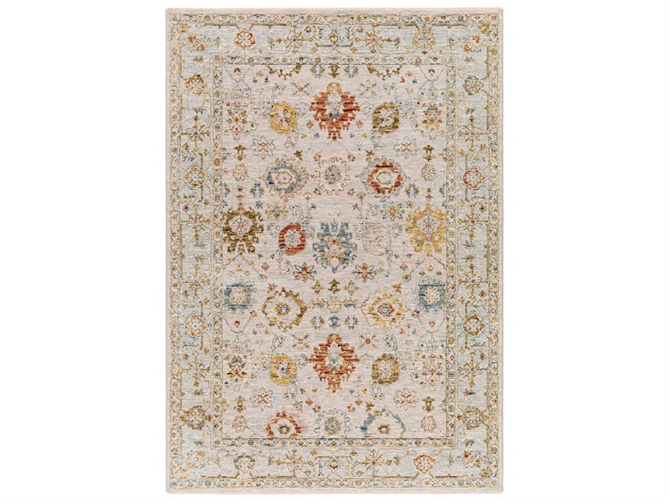 Surya Reina Light Gray / Cream Rectangular Area Rug | SYREN2309REC