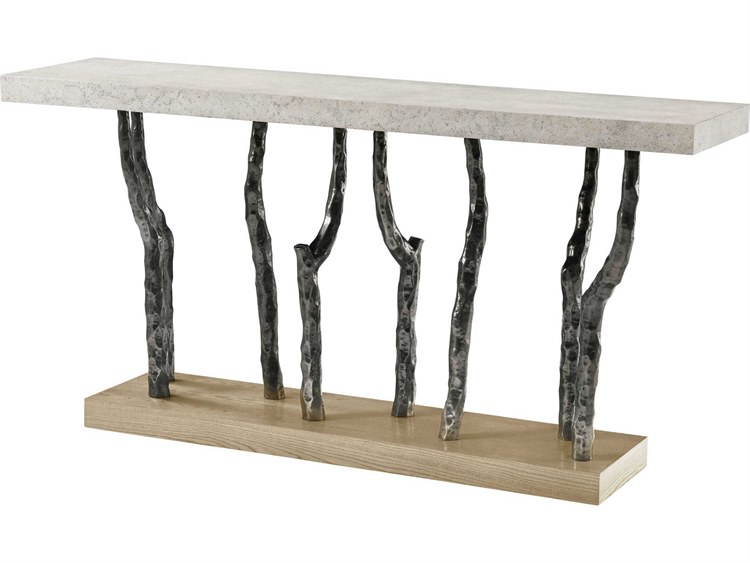 Theodore Alexander Catalina Rectangular Faux Stone Earth Console Table ...