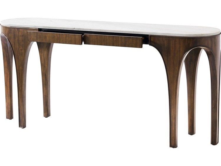 Theodore Alexander Ta Originals Oval Marble Galeto Console Table ...